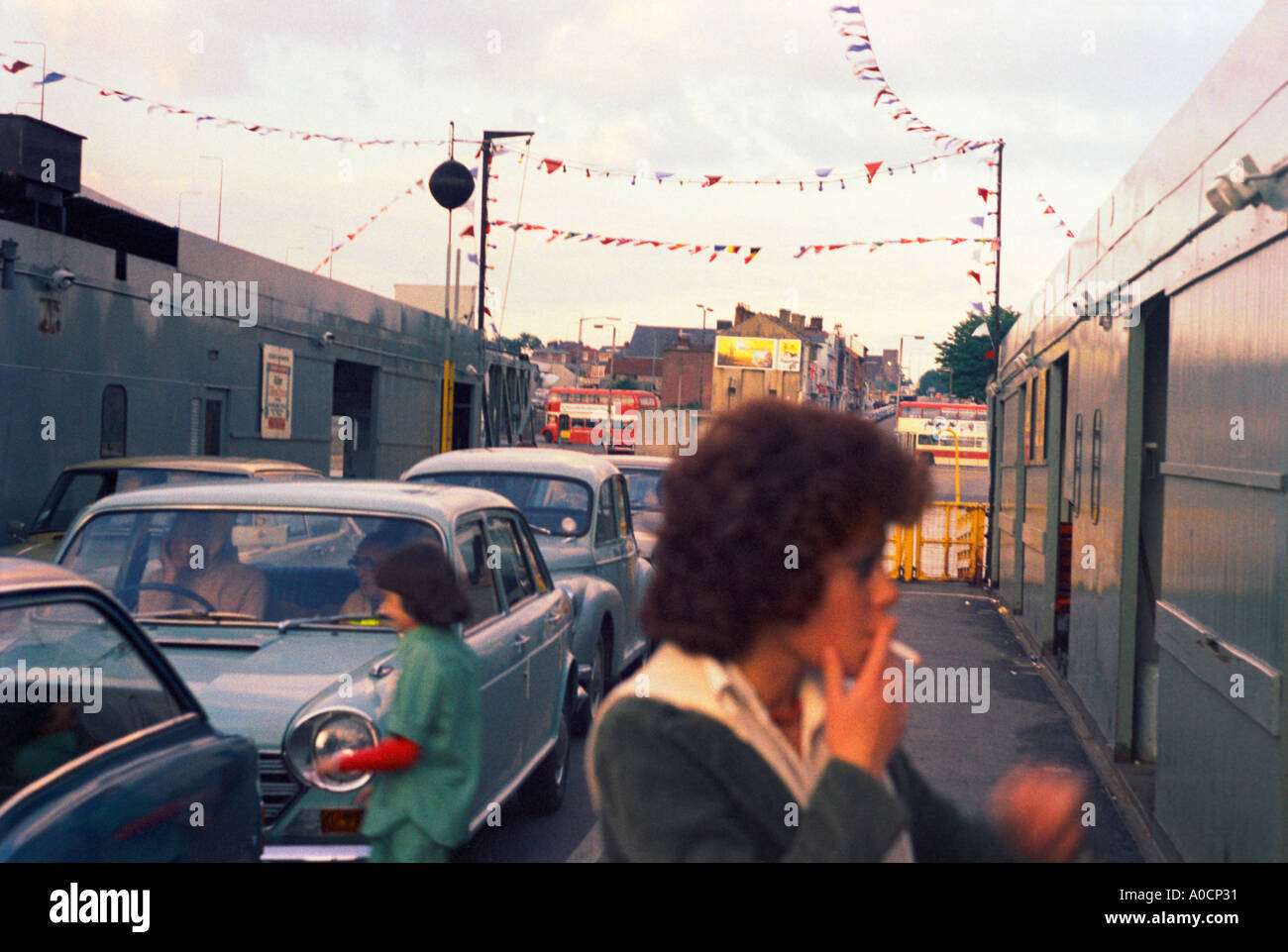 On board the Floating Bridge chain ferry which used to cross the River ...