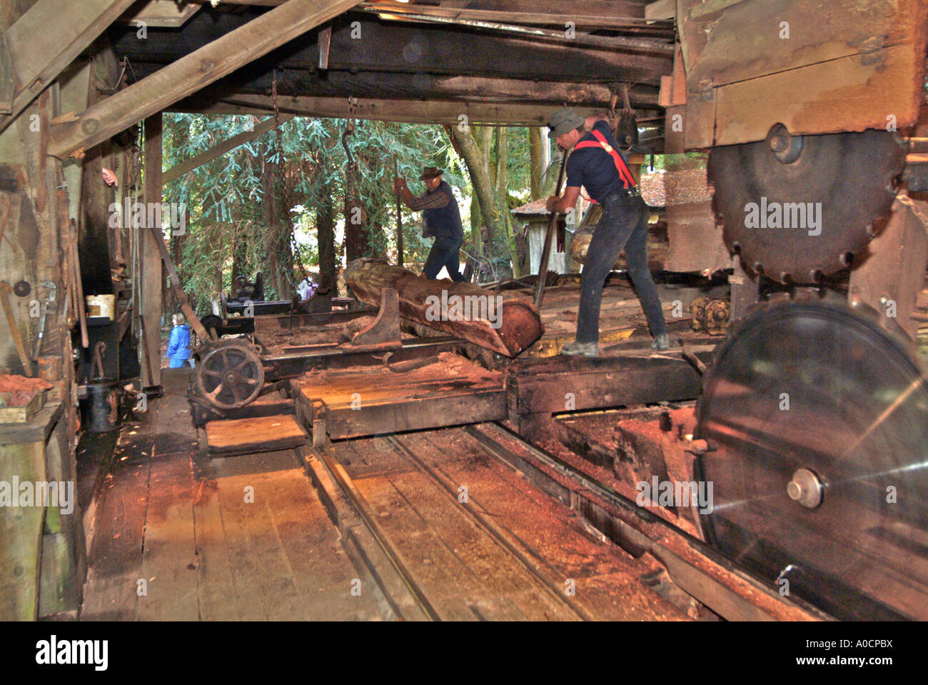 Saw mill workers hi-res stock photography and images - Alamy