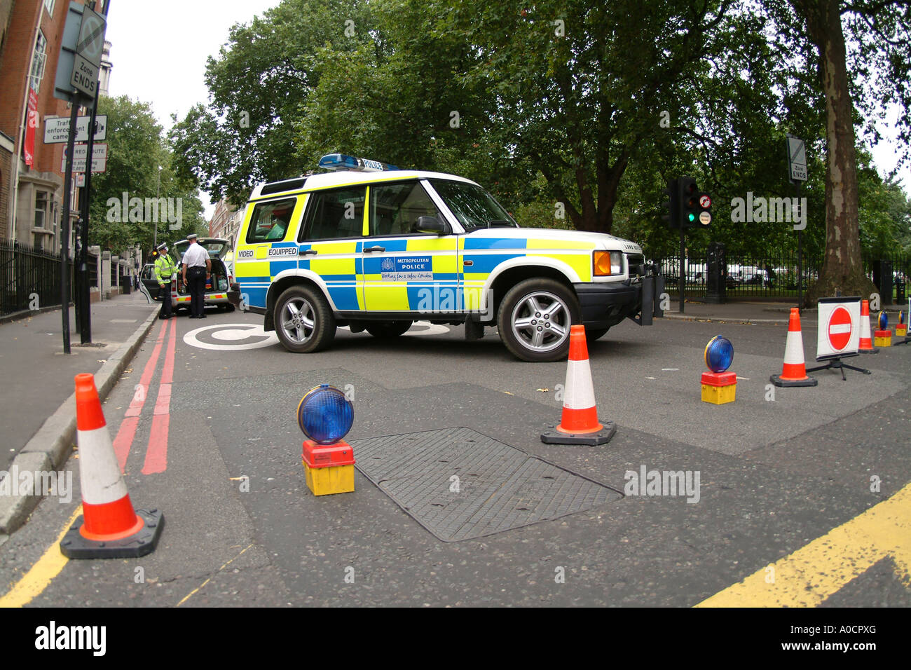video equipped land rover police car attending an incident in a british ...