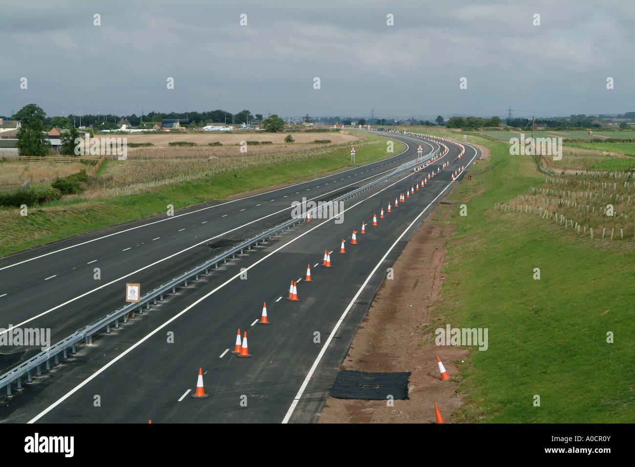 Newly constructed ring road in the UK Stock Photo - Alamy
