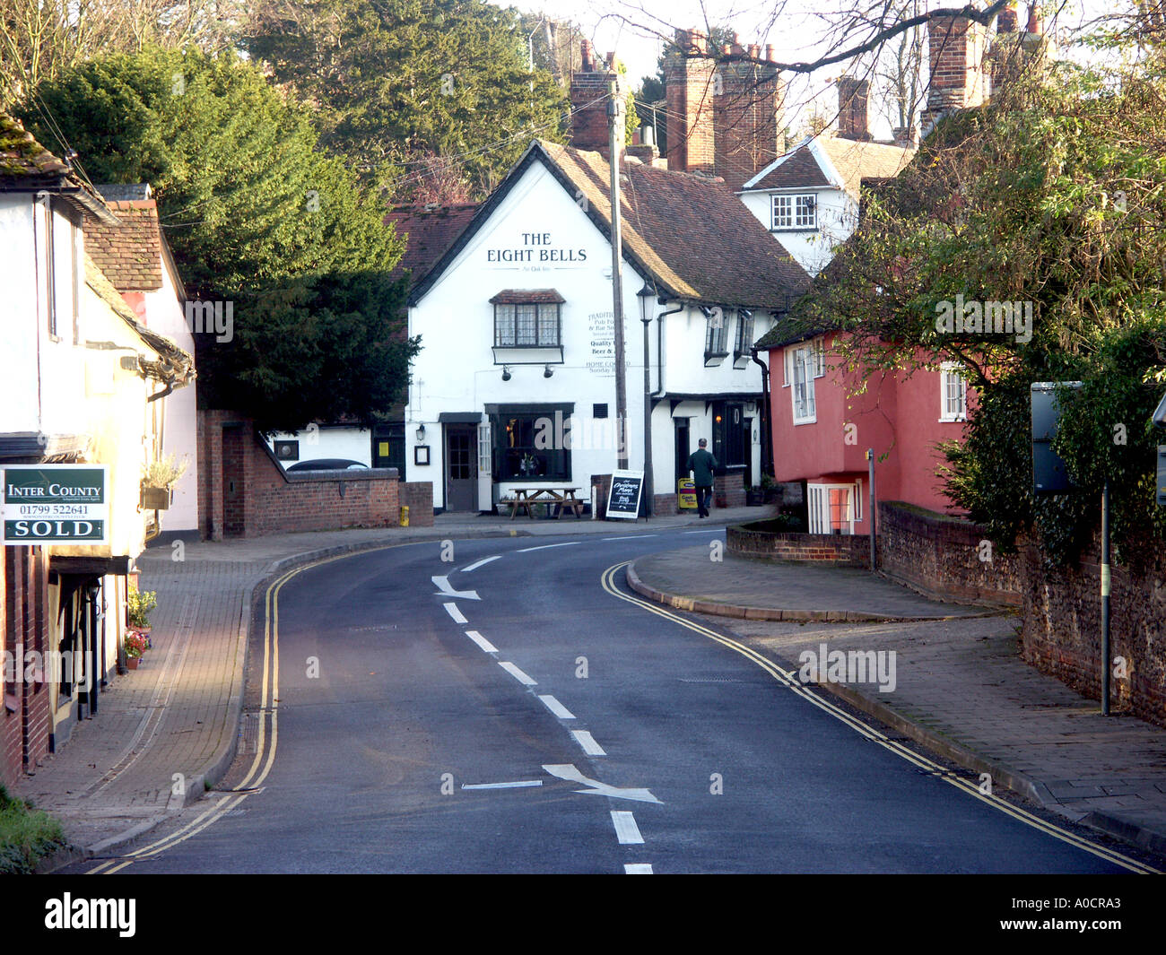 The 16th century Eight Bells Public House in Bridge Street Saffron ...