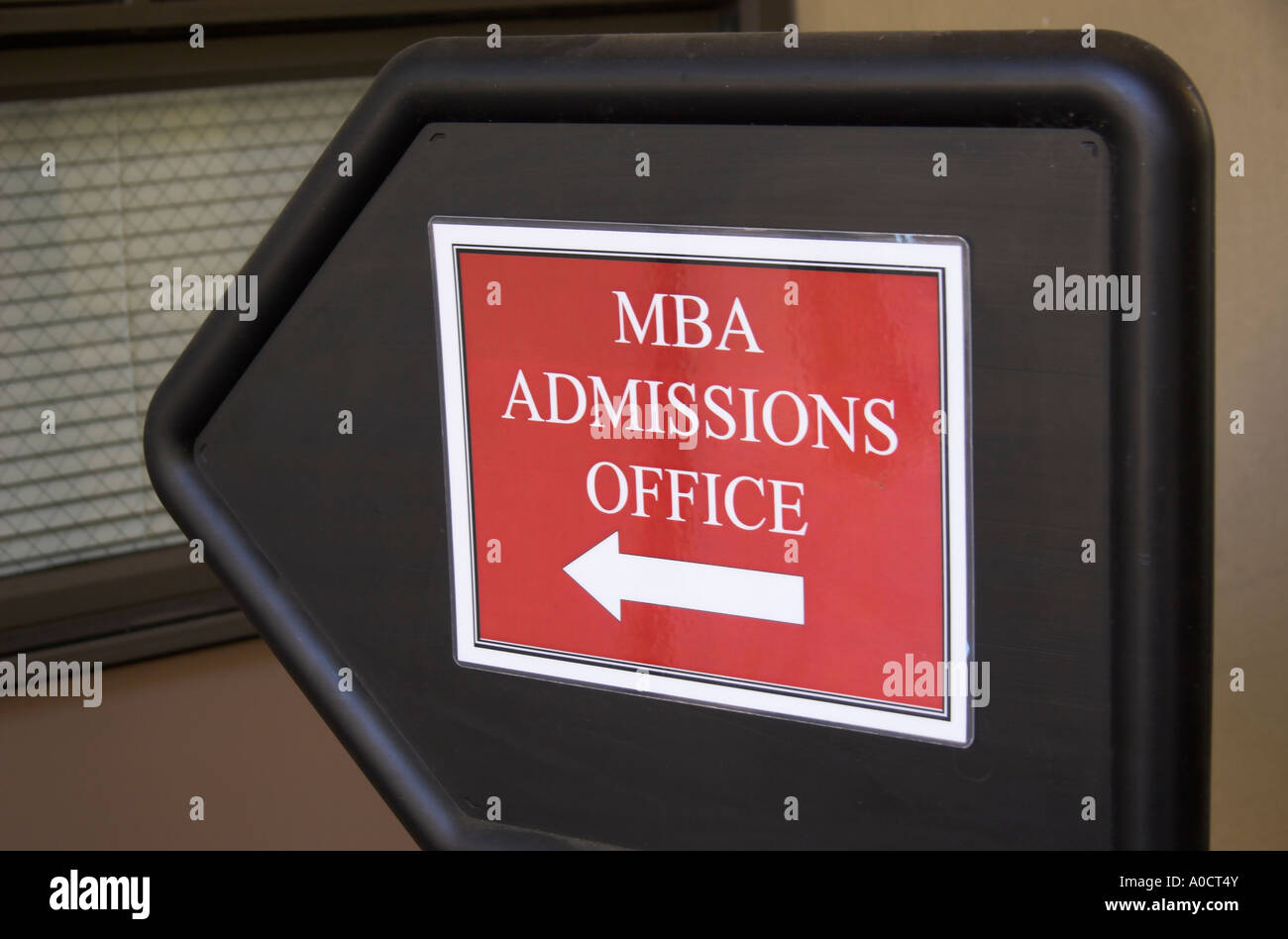 MBA Admissions Office sign at Graduate School of Business, Stanford ...