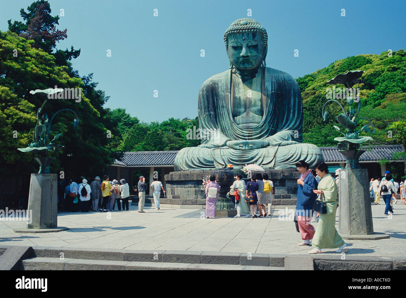 The Daibutsu Great Buddha a bronze statue Kamakura near Tokyo Japan ...