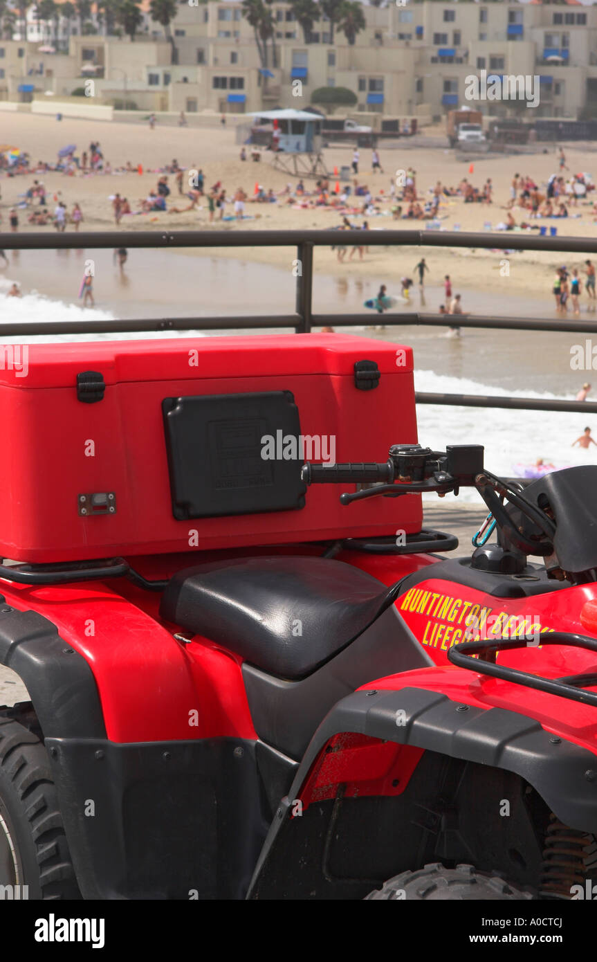 A lifeguard buggy on Huntington Beach Pier, California, USA (July 2006 ...