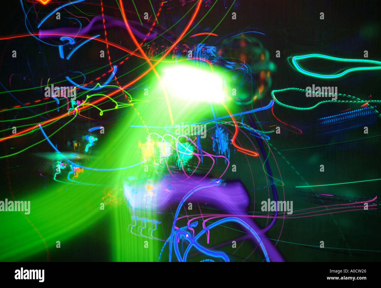 crazy light pattern in pompidou centre exhibition paris Stock Photo - Alamy