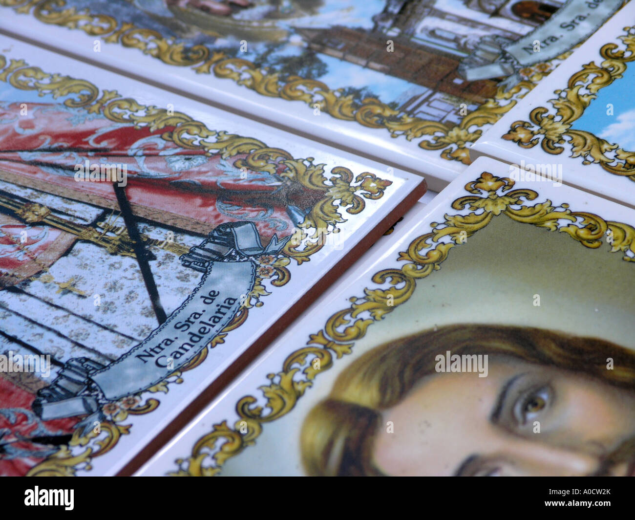 Religious iconic ceramic tiles in catholic country Stock Photo - Alamy