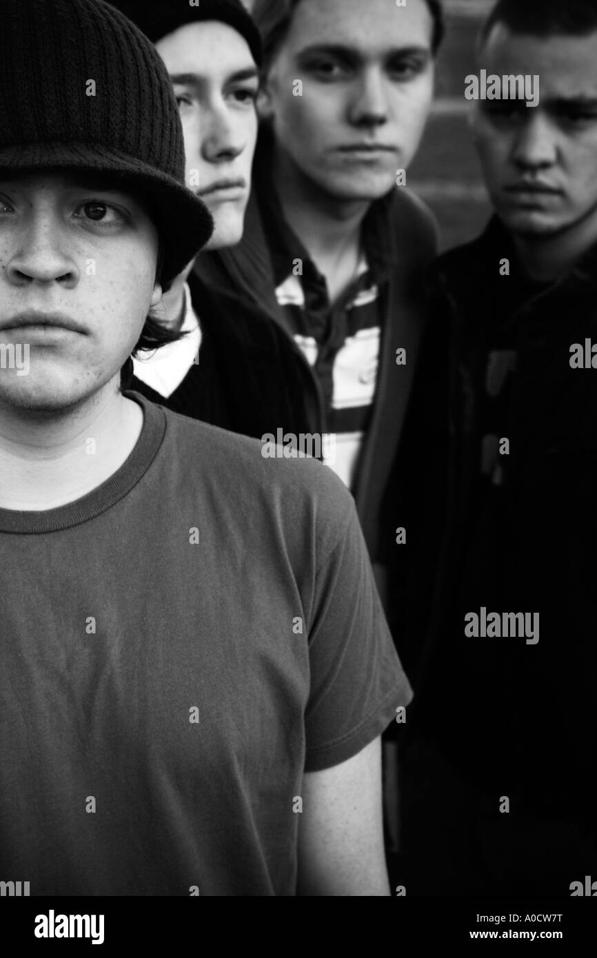 MONO IMAGE OF YOUNG MEN Stock Photo - Alamy