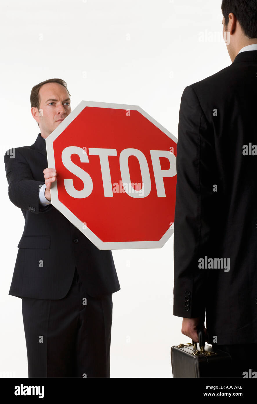 Stop sign man hi-res stock photography and images - Alamy