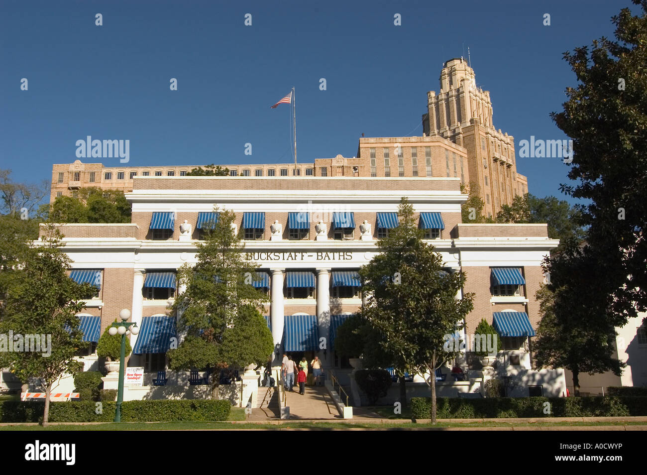 The Buckstaff bath house on bathhouse row in Hot Springs National Park ...