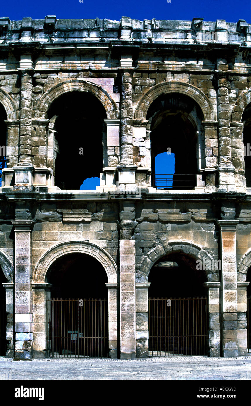 Nimes France Amphitheatre Stock Photo - Alamy