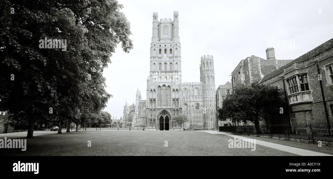 Ely Cathedral in Ely in Cambridgeshire in England in Great Britain in ...