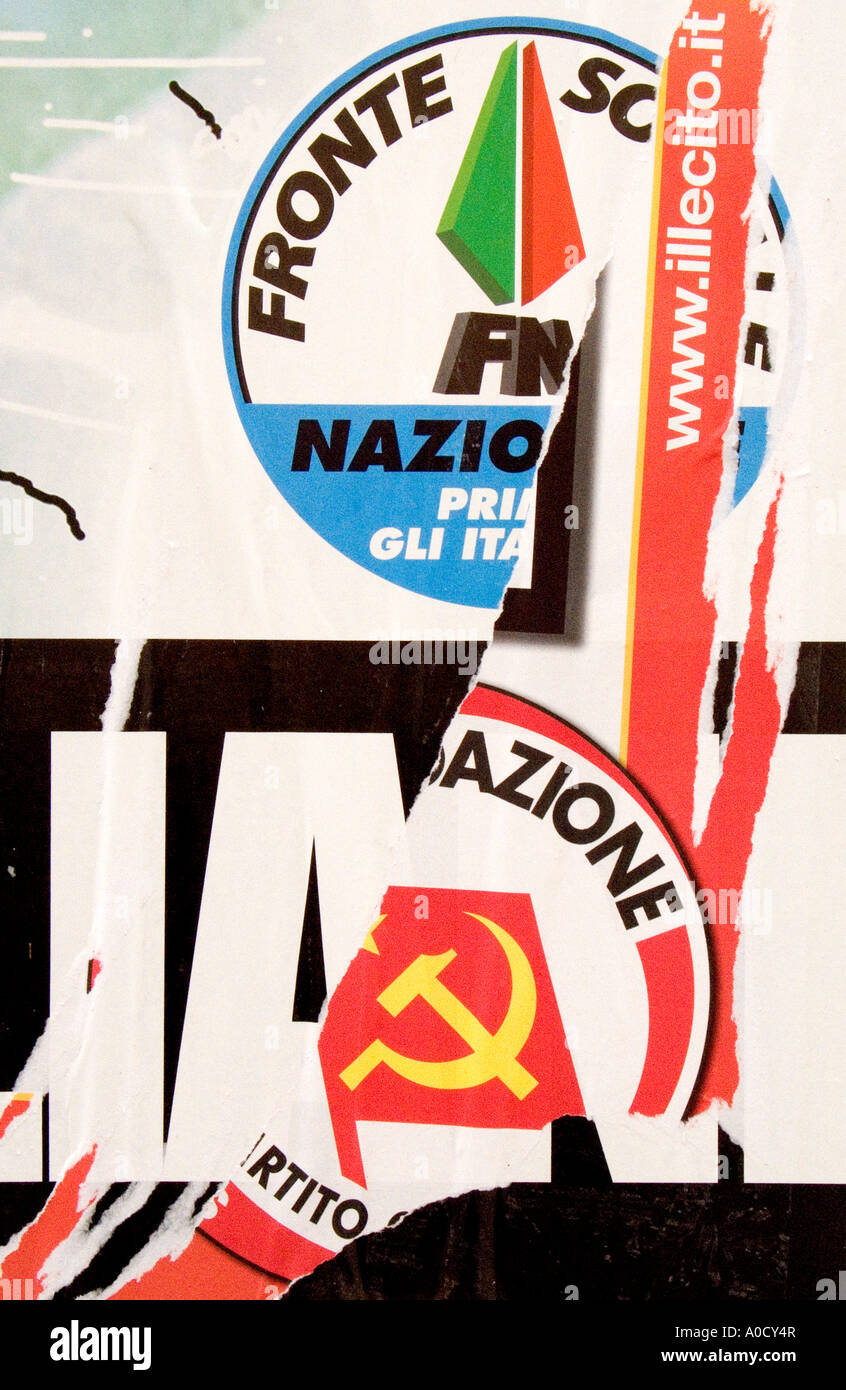 Italy Trieste Election Posters Stock Photo - Alamy