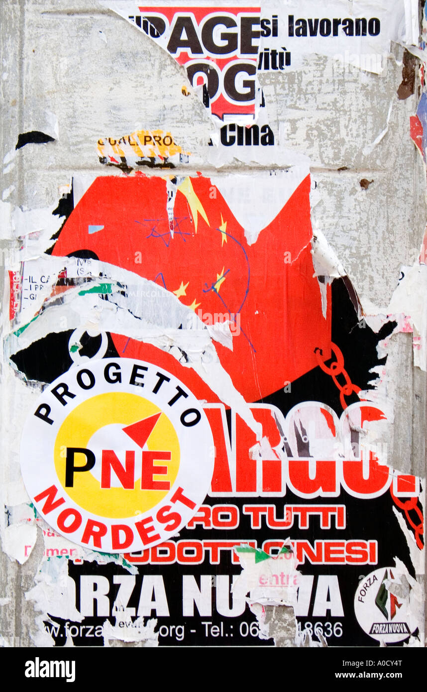 Italy Election Posters Stock Photo - Alamy