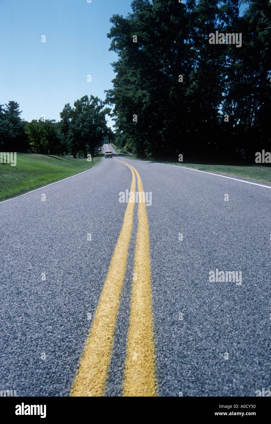 Country road rural NY state USA Stock Photo - Alamy