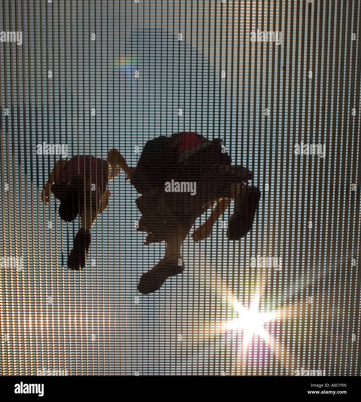 Walker on Milennium Bridge Stock Photo - Alamy