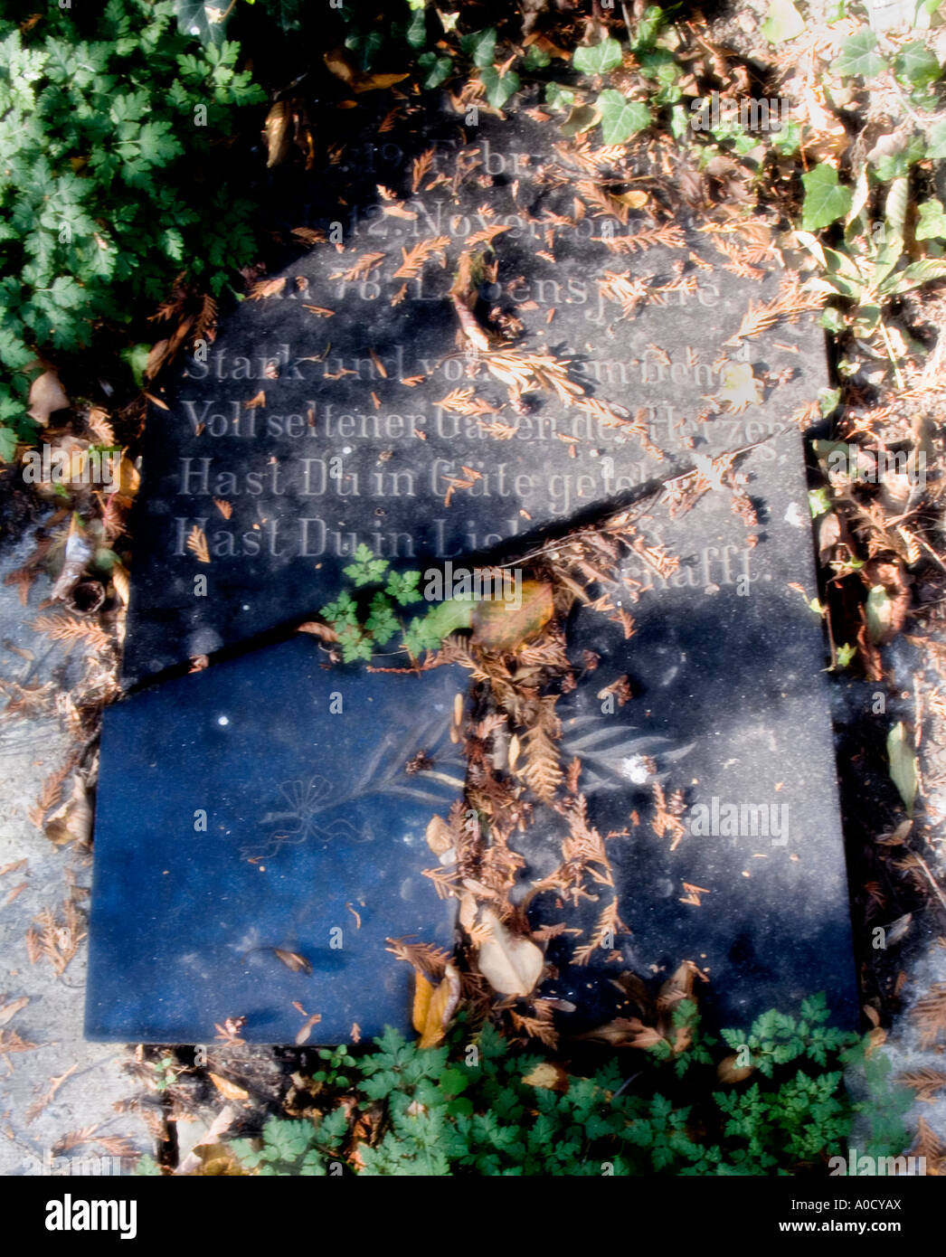 Broken gravestone hi-res stock photography and images - Alamy