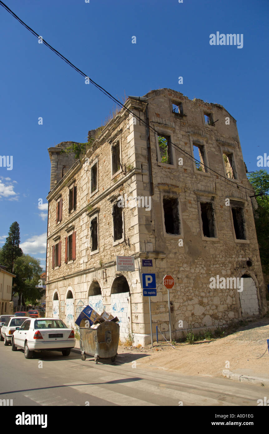 War damaged buildings Mostar, Bosnia and Herzogovina, Balkans Stock ...