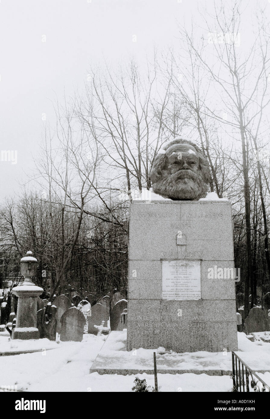 Karl Marx at Highgate Cemetery in London in England in Great Britain in ...
