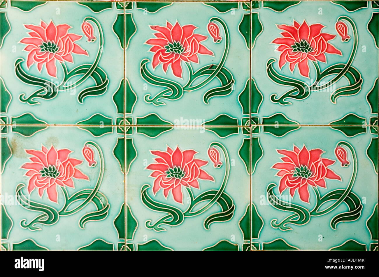 Stock photograph of ceramic floor tiles at the Shwezigon Paya in Nyaung ...