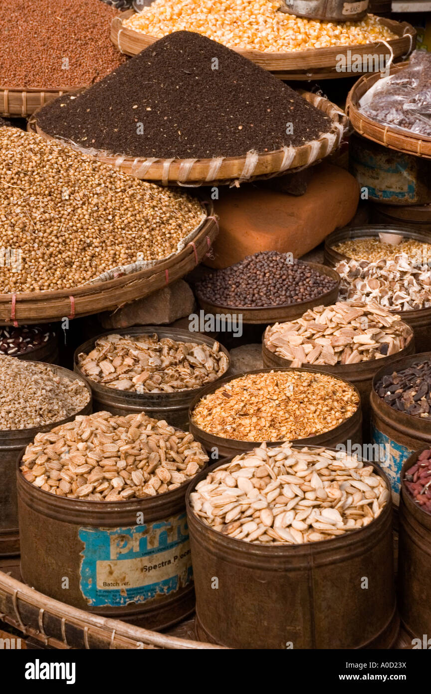 Stock photograph of plant seed for sale at the market at Bago in ...
