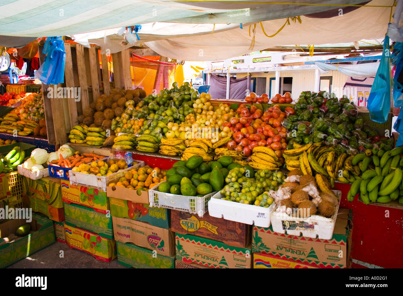 Floating Market of Willemstad Curacao Netherlands Antilles Stock Photo ...