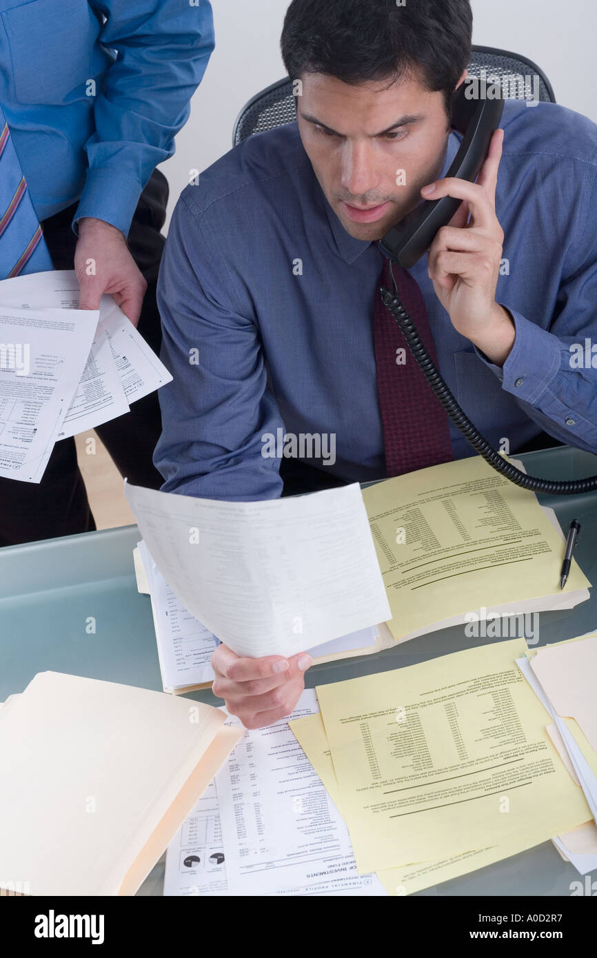 Two business men at work Stock Photo - Alamy