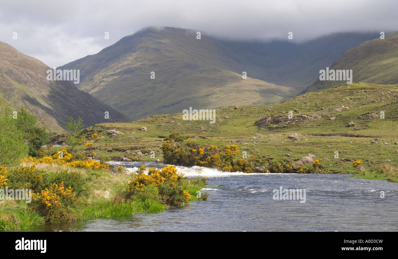 Ireland County Mayo Murrisk Peninsula Doo Lough Pass Aasleagh Falls ...