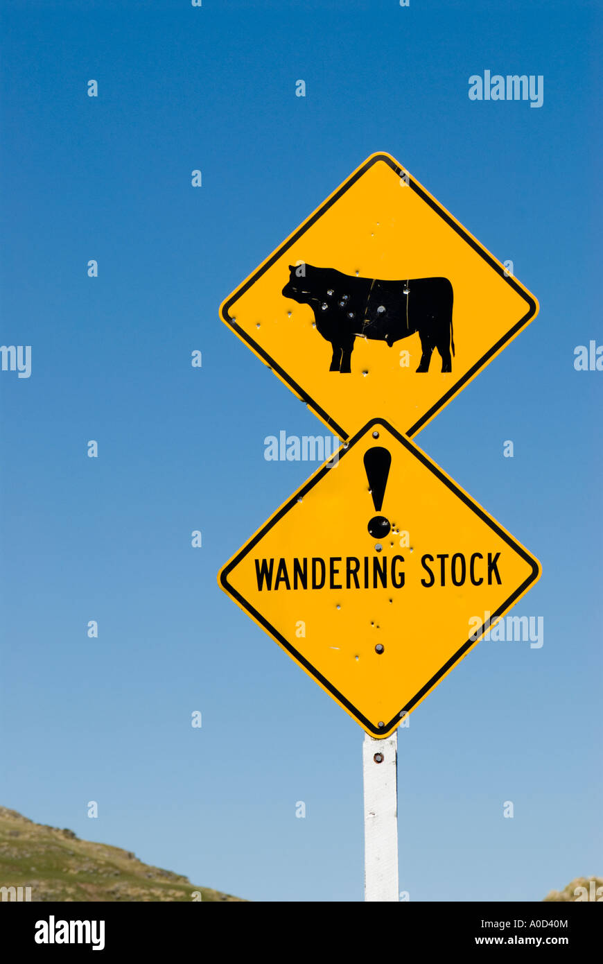 Wandering stock warning sign with exclamation mark Stock Photo - Alamy
