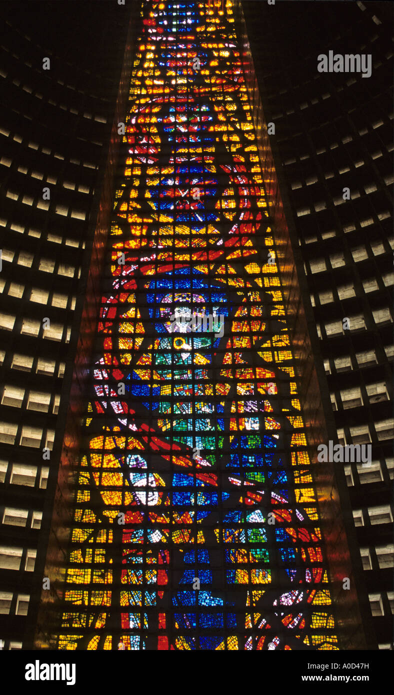 Stained Glass Window Cathedral Rio de Janeiro Brazil Stock Photo - Alamy