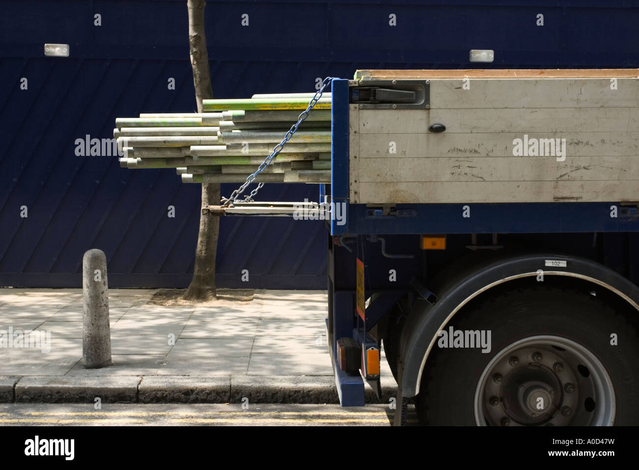 building material a truck load of pipe Stock Photo - Alamy