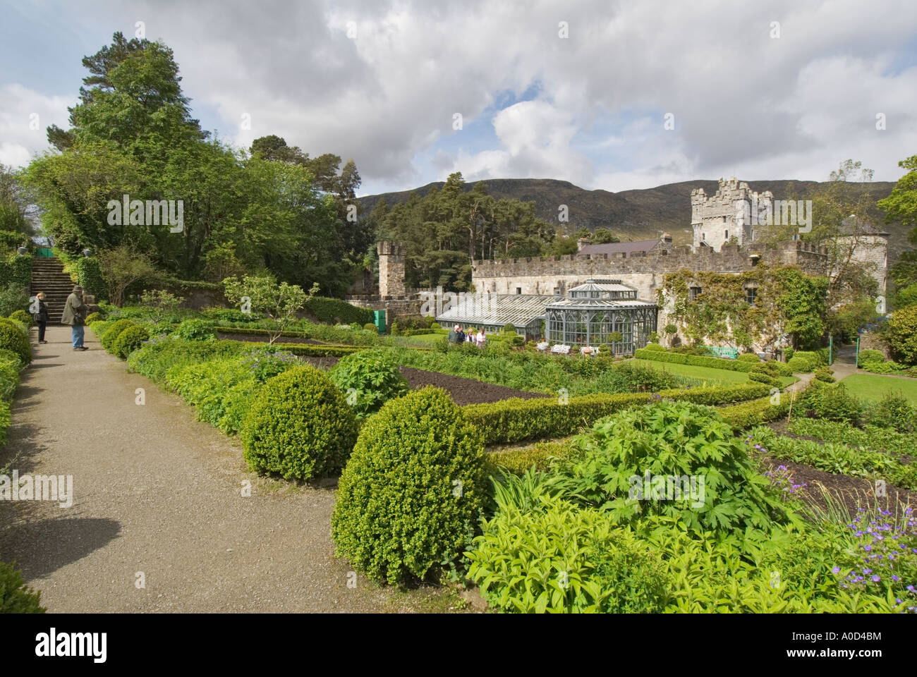 Ireland County Donegal Glenveagh National Park Castle Garden Stock ...