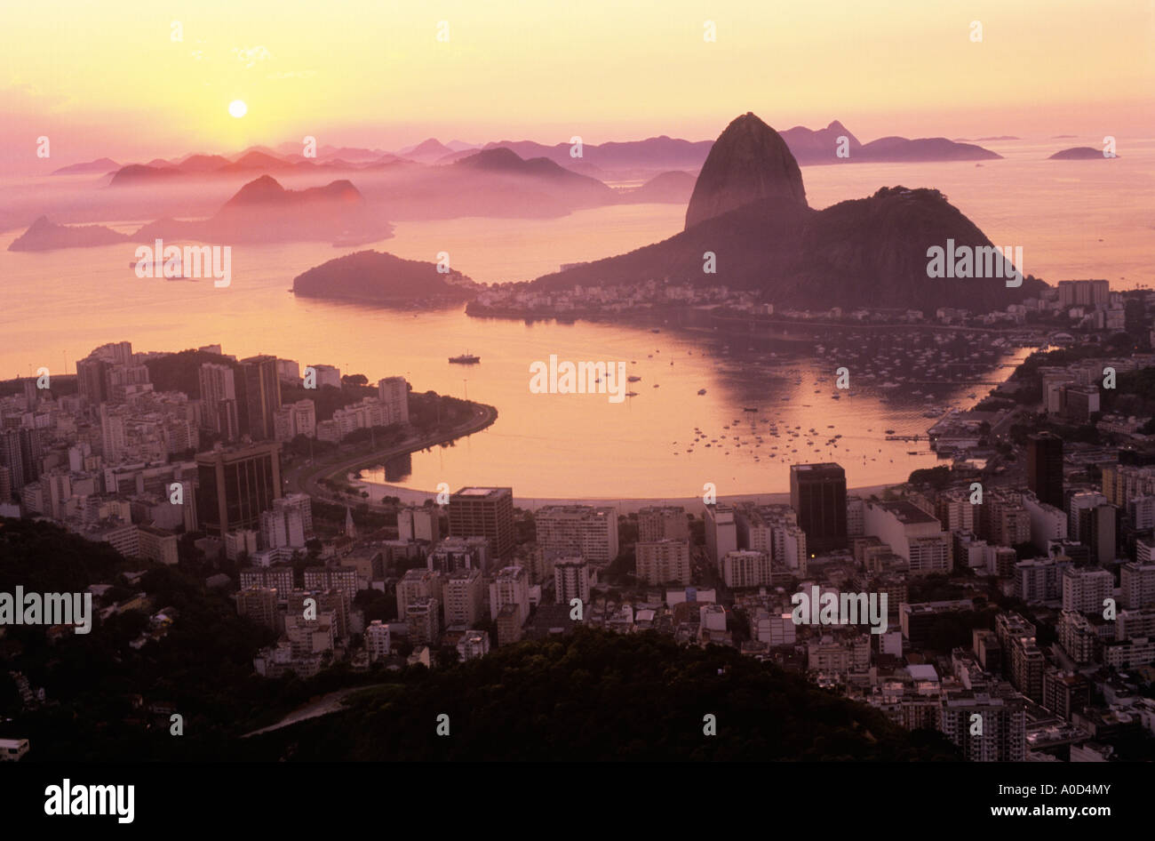 Sunrise Bay of Botafogo Rio de Janeiro Brazil Stock Photo - Alamy