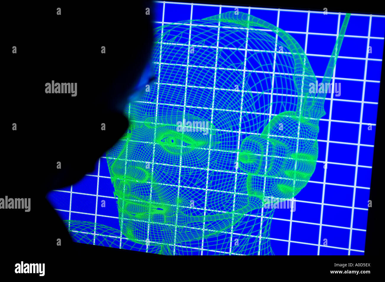 Blue grid background hi-res stock photography and images - Alamy
