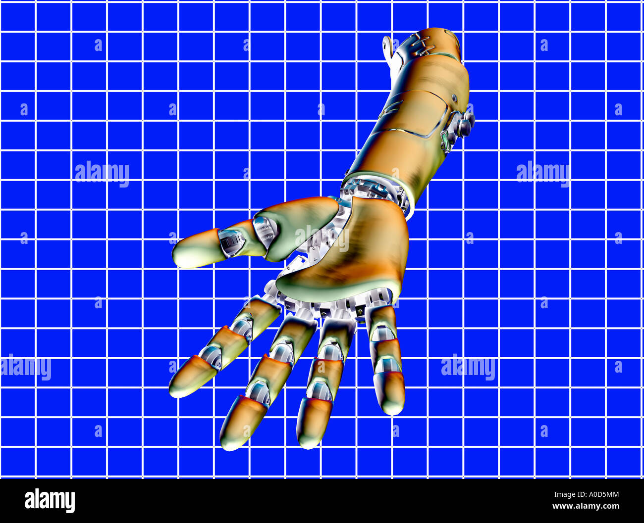 robotic hand and arm of computer generated 3D robot character Stock ...
