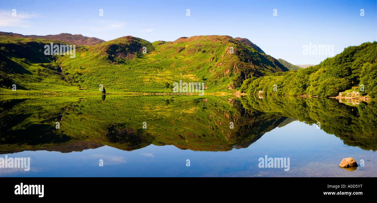 Perfect reflection on lake in Snowdonia - fantastic picture of lake ...