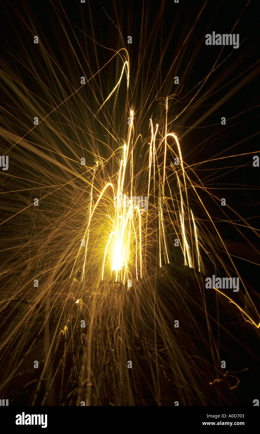 Fireworks in wind Stock Photo - Alamy