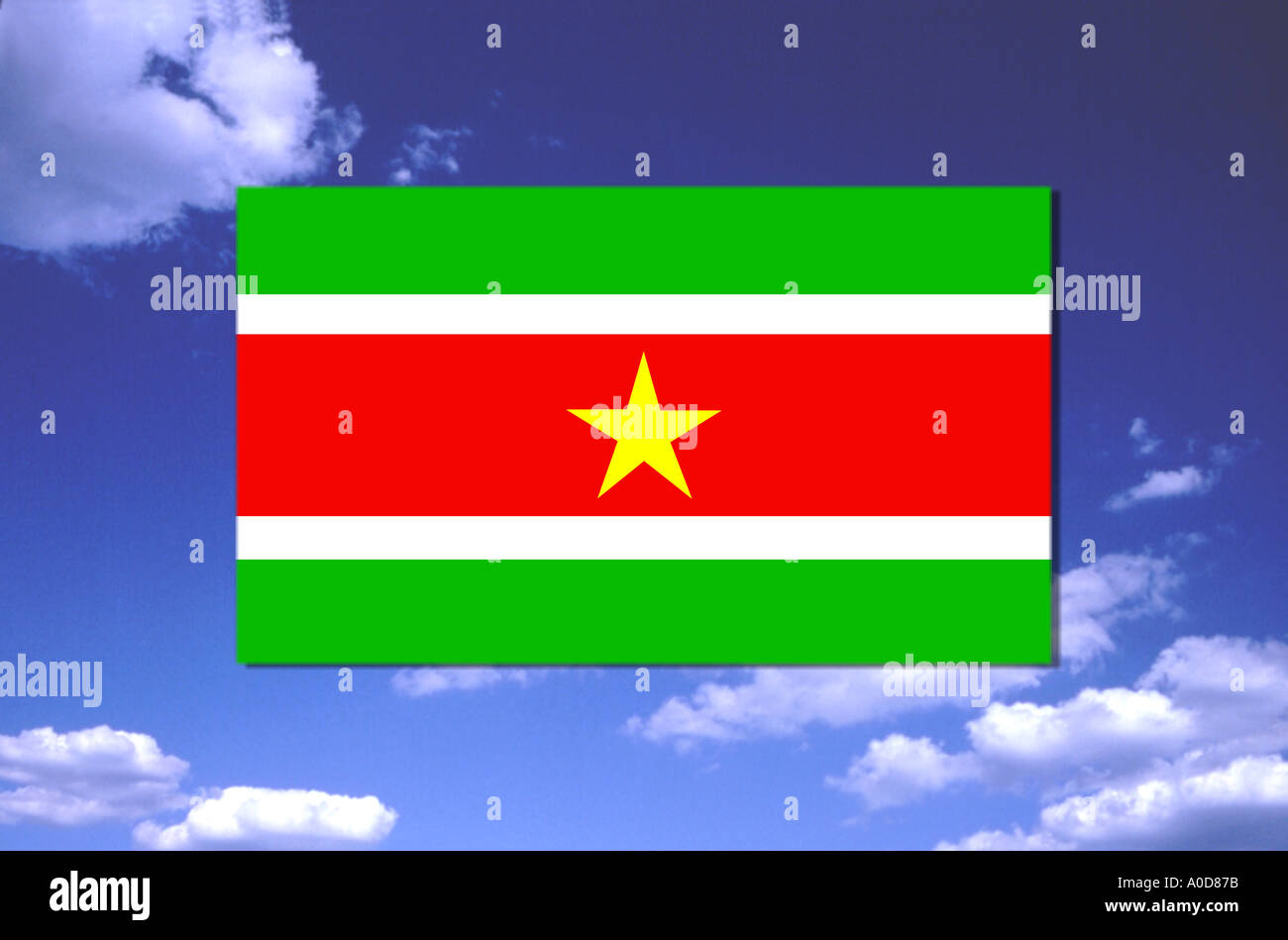 FLAG OF SURINAM Stock Photo - Alamy