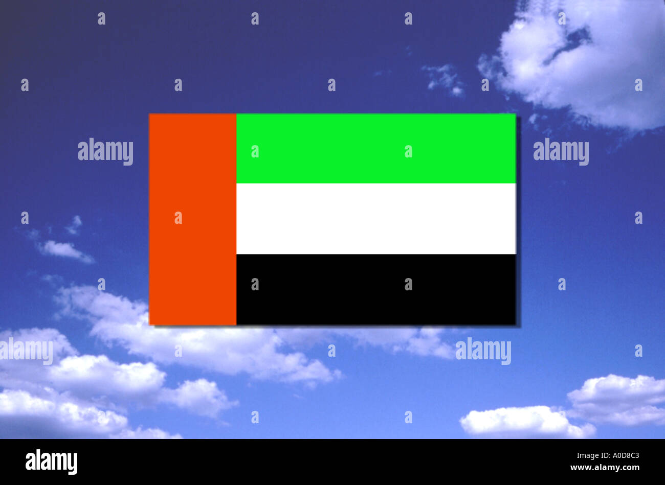 FLAG OF EMIRATES UNITED ARAB EMIRATES Stock Photo - Alamy