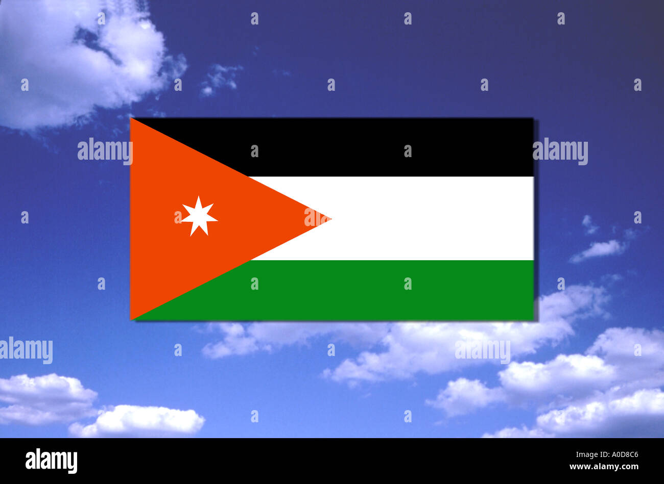FLAG OF JORDAN JORDANIAN Stock Photo - Alamy