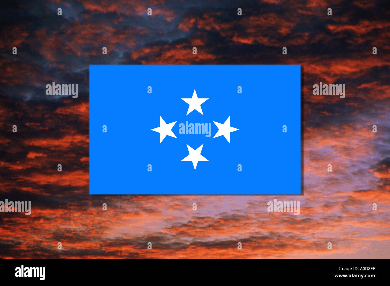 FLAG OF MICRONES ISLANDS MICRONESIA Stock Photo - Alamy