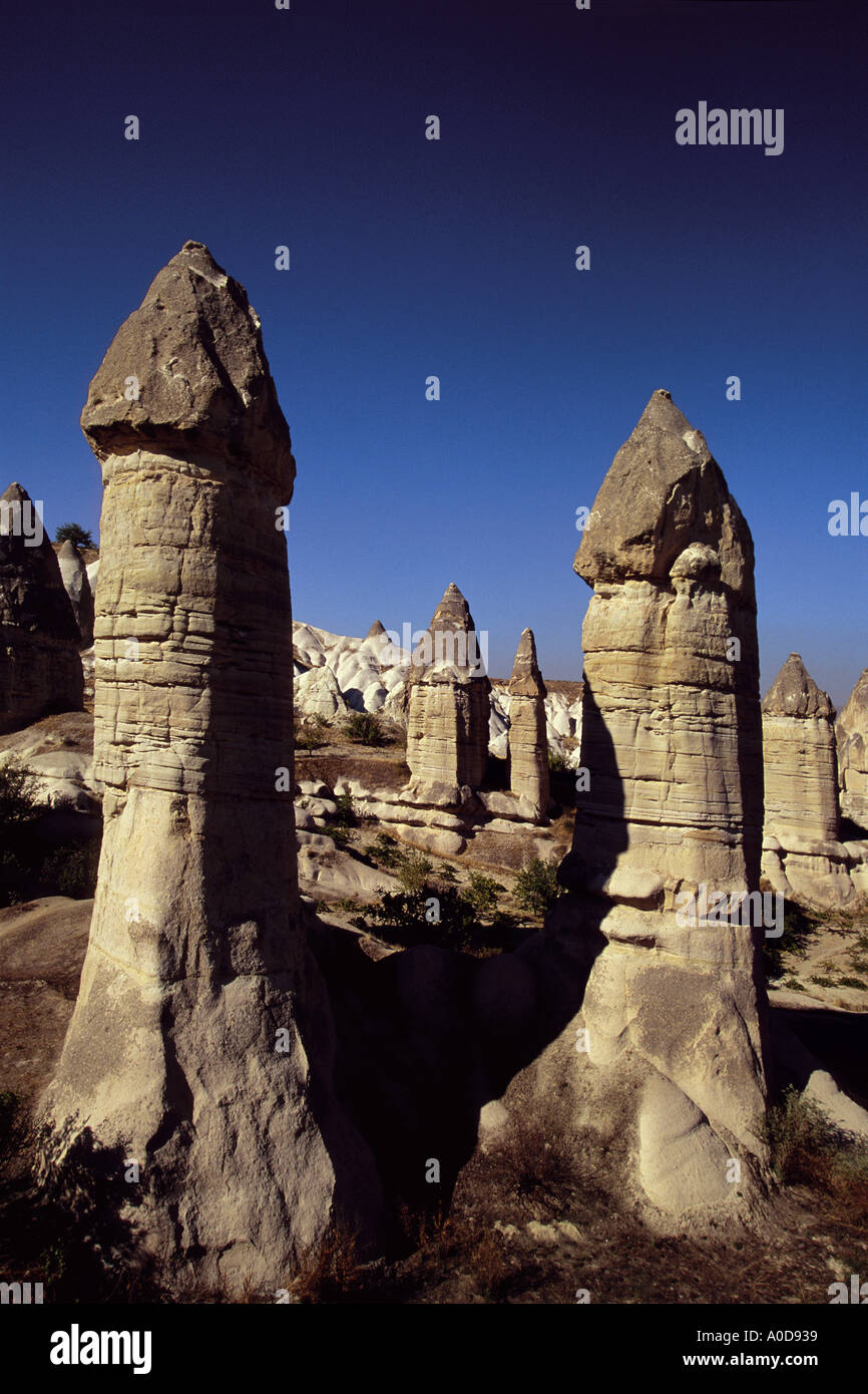 Turkey, Cappadocia, Central Anatolia region, phallic-shaped eroded ...