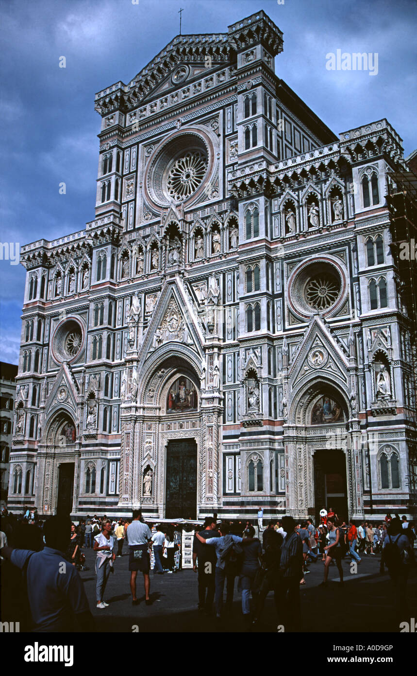 The facade of the Duomo at Florence Stock Photo - Alamy
