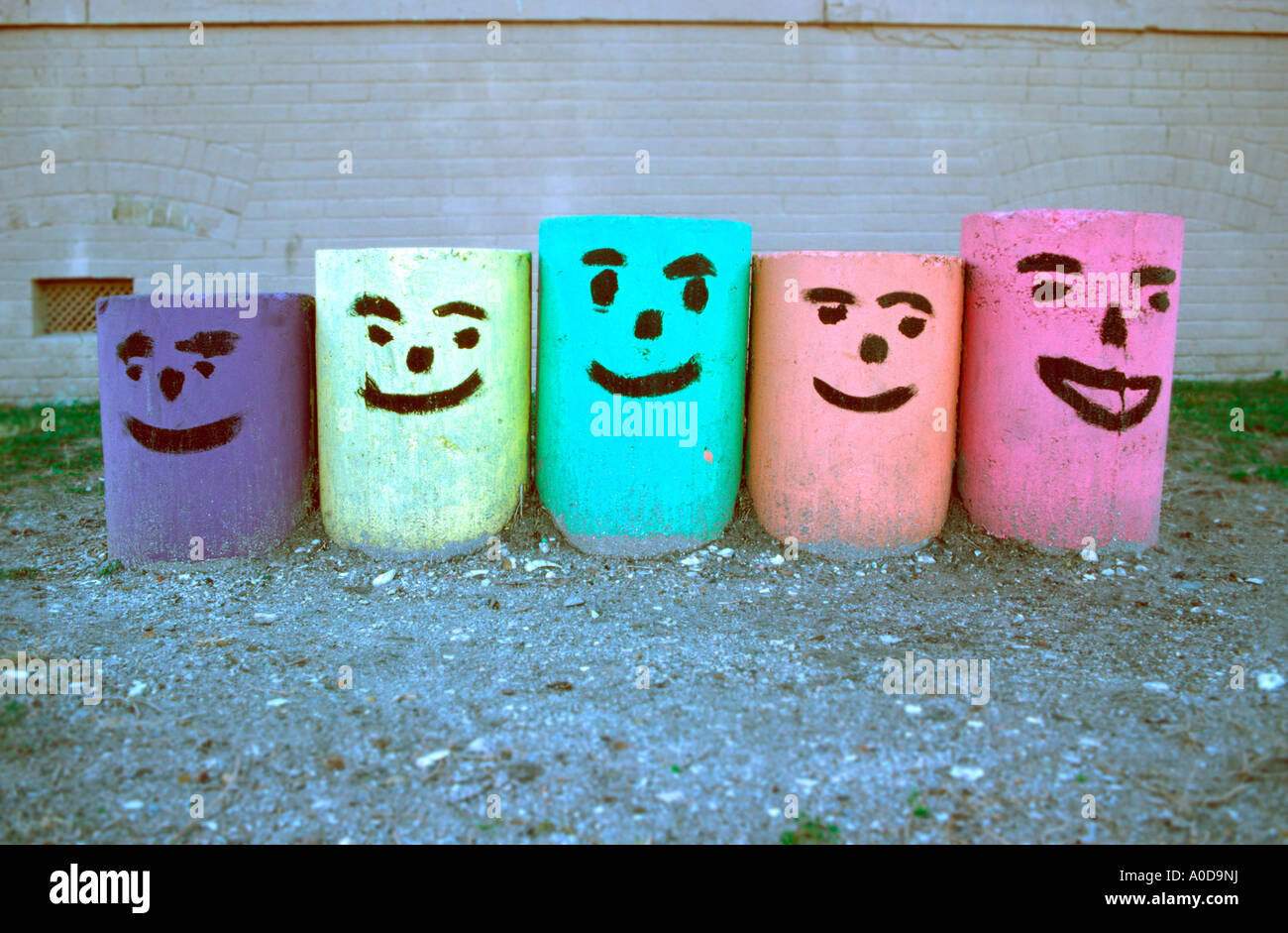 Five postal faces Stock Photo - Alamy