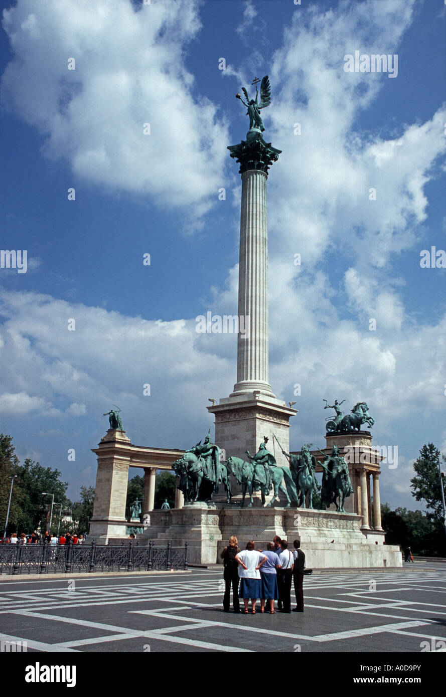 The Millennium Memorial in Heroes' Square Budapest Stock Photo - Alamy