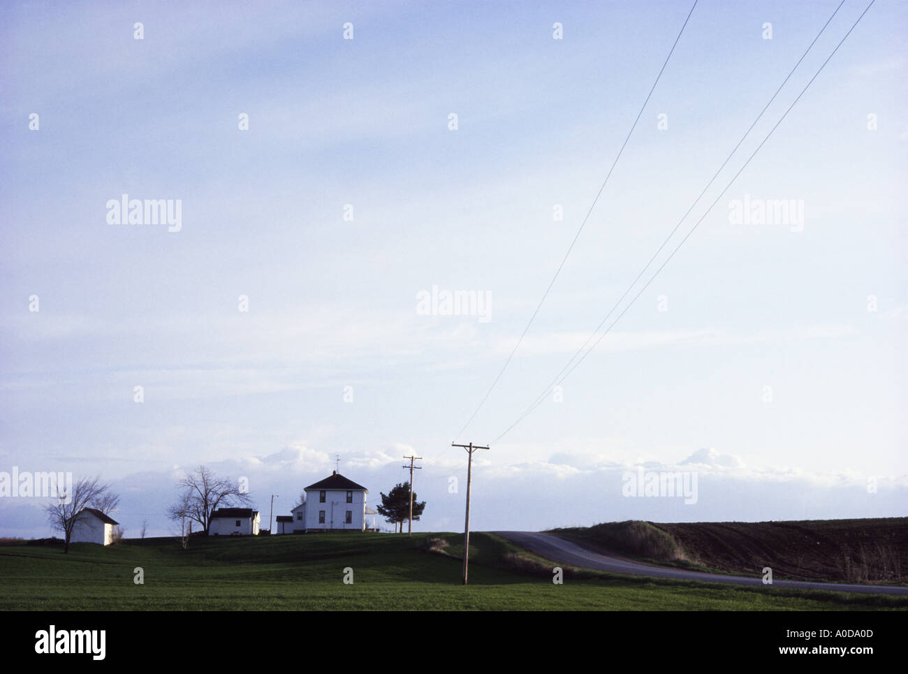 Farm and horizon Stock Photo - Alamy