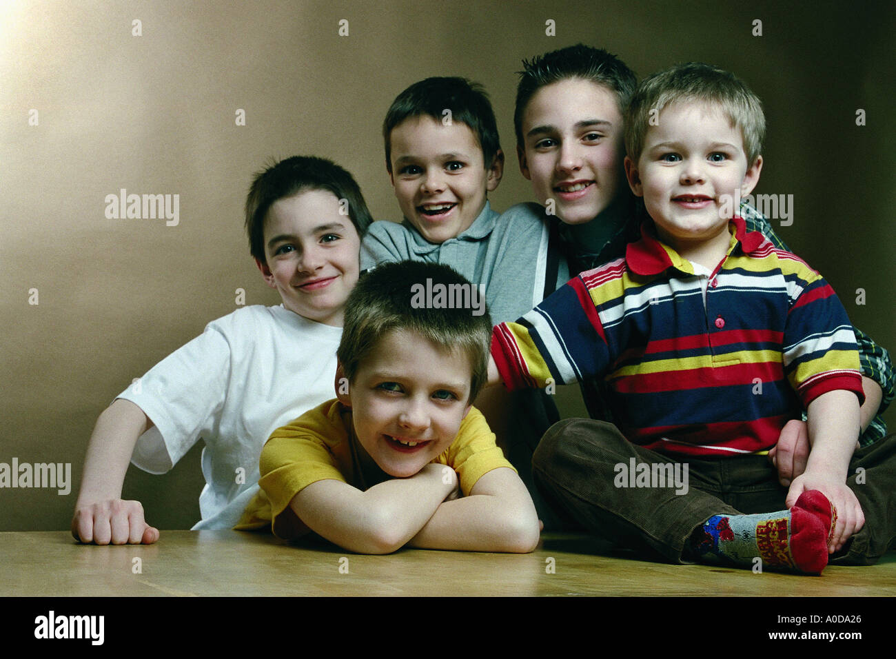 group of young British children all related Stock Photo - Alamy