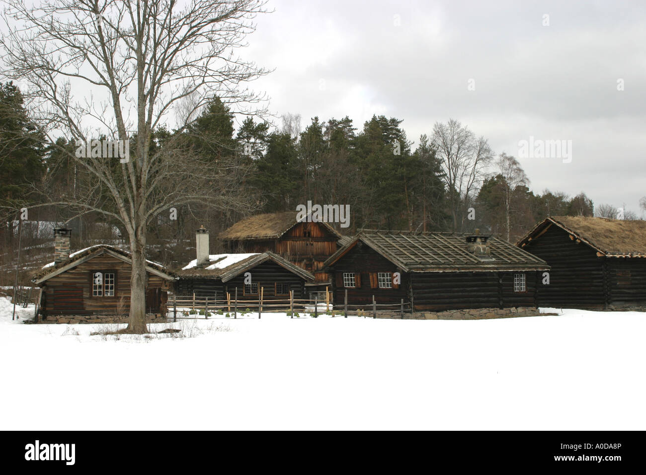 Inside the open air folk museum in Bygdoy Oslo Norway Stock Photo - Alamy