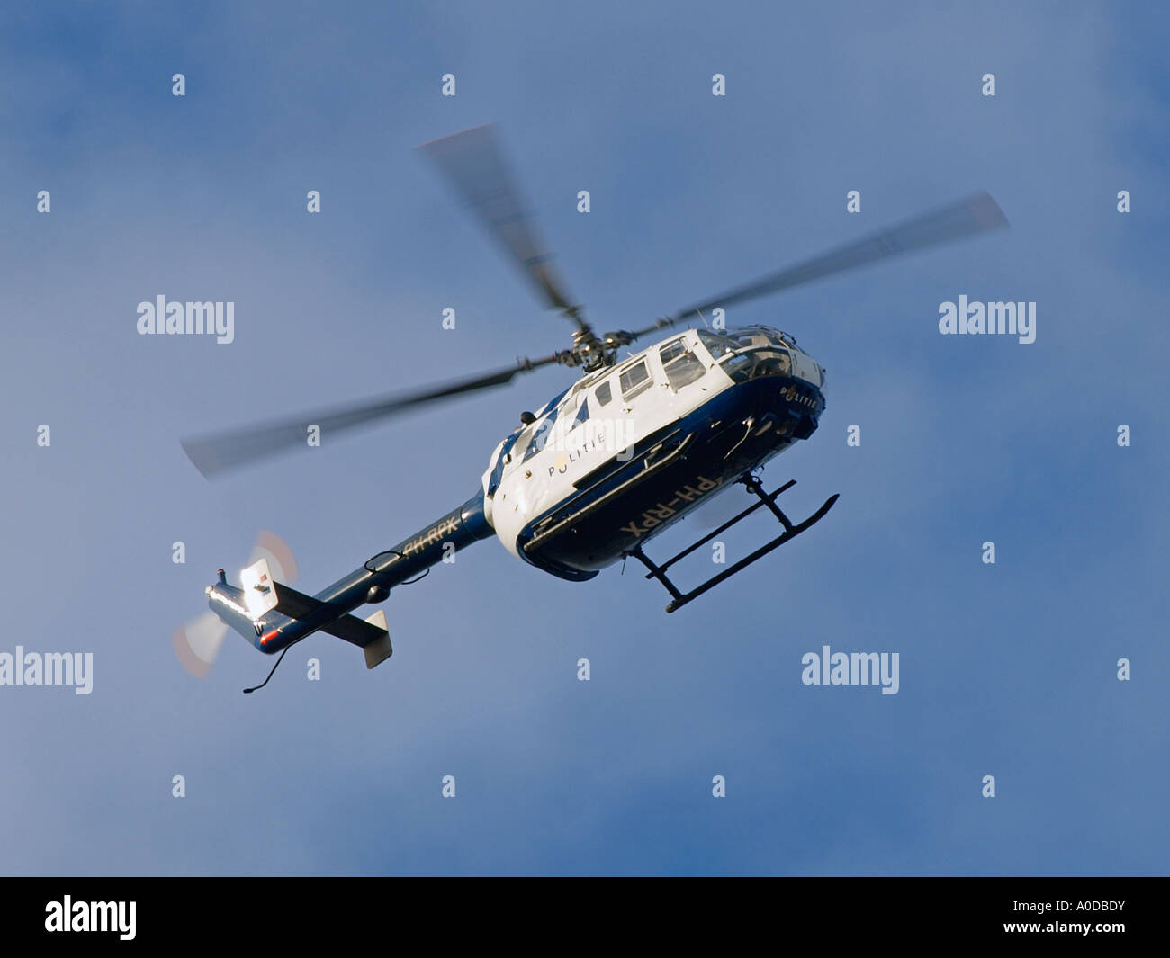 Dutch police politie helicopter flying airborne Stock Photo - Alamy