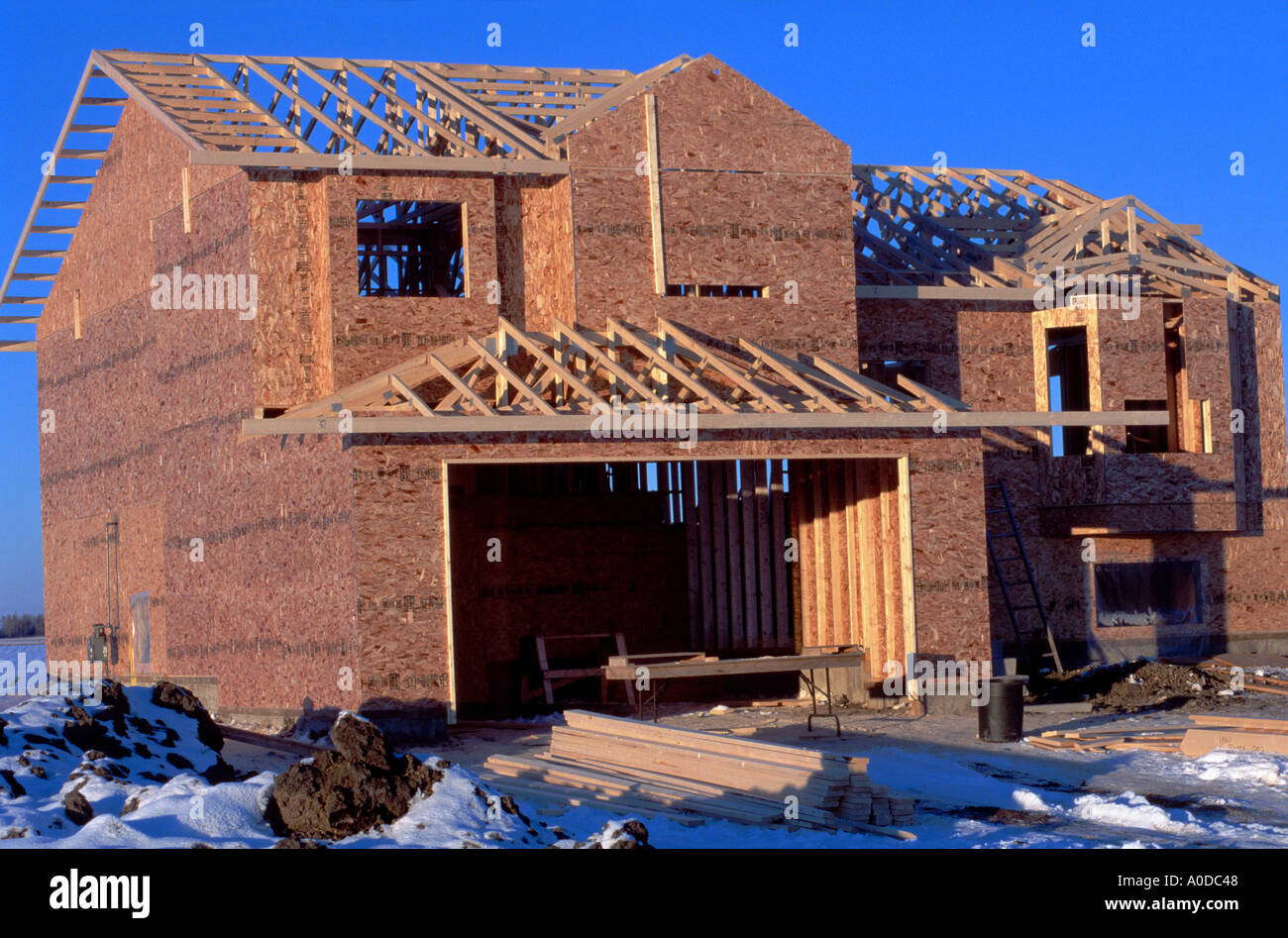 Building homes Residential Construction Northern Alberta Canada Stock ...
