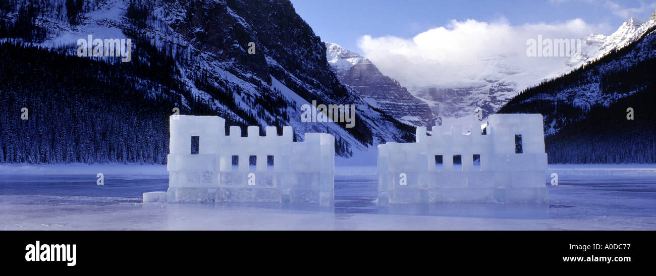 Ice Castle Lake Louise Banff National Park Alberta Canada Stock Photo ...